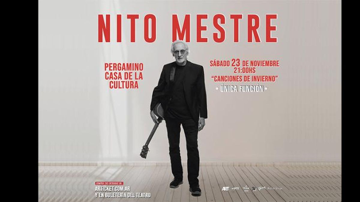 Nito Mestre en Pergamino y San Nicolás en el marco de su gira Canciones ...