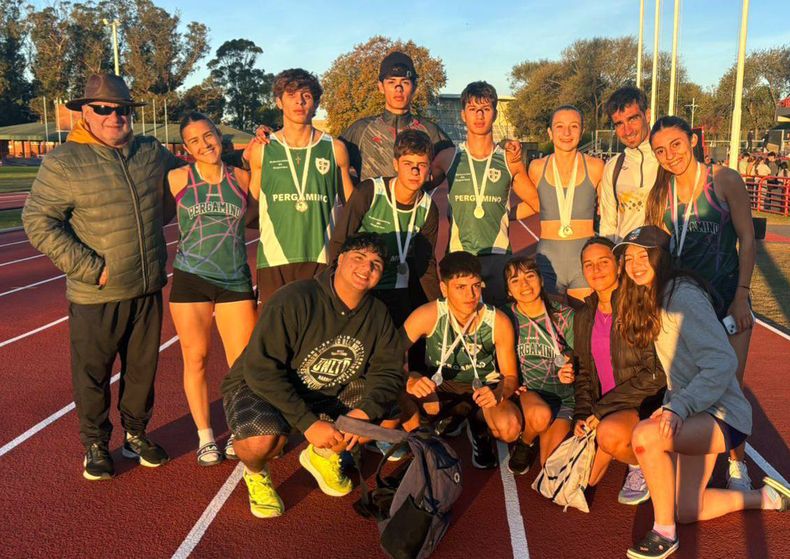 La Escuela Municipal de Atletismo se lució en el Provincial U23 y U18 con nueve podios